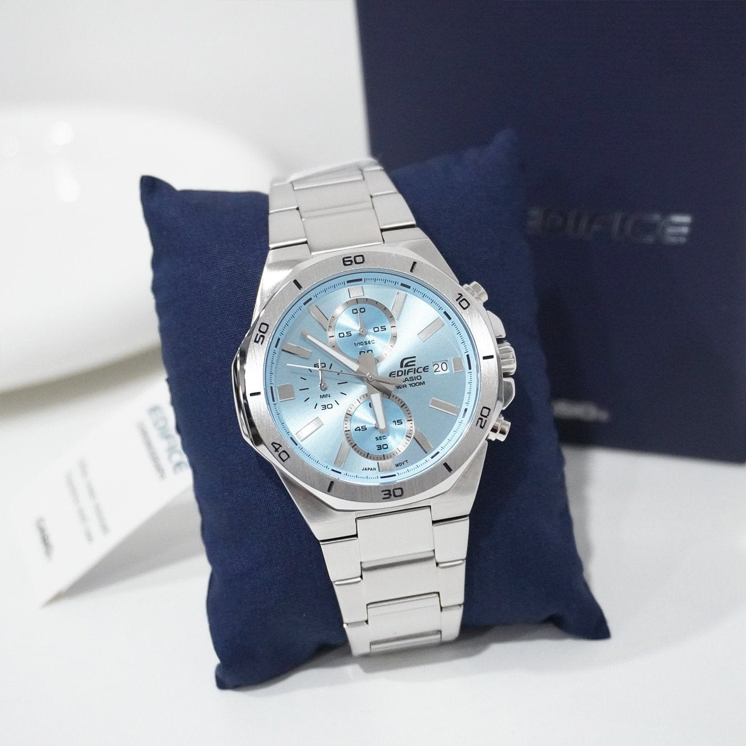 Casio Edifice – Steel Chronograph With Sky Blue Dial | Jump Street